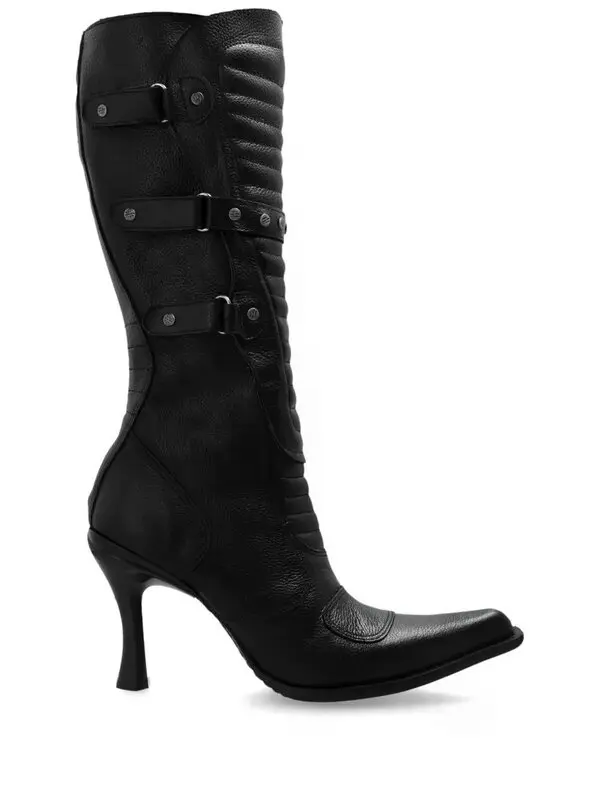 Vetements Studded Leather Stiletto Boots