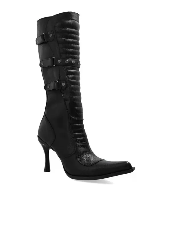 Vetements Studded Leather Stiletto Boots