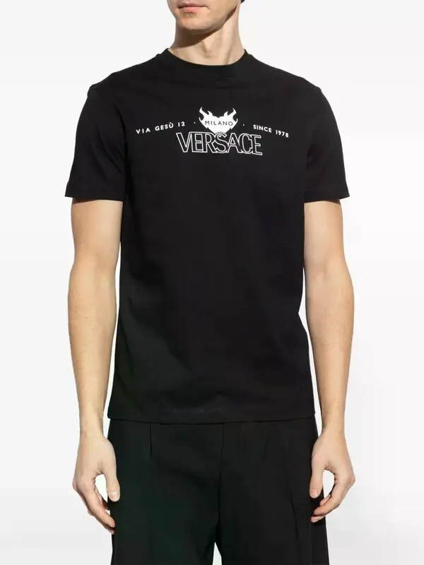 Versace Printed Cotton-jersey T-shirt