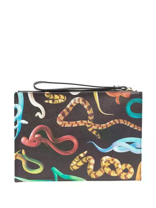 SELETTI Snake-print Wash Bag