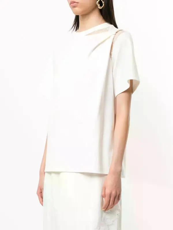 Goen.j Twisted Detail Cotton Blouse