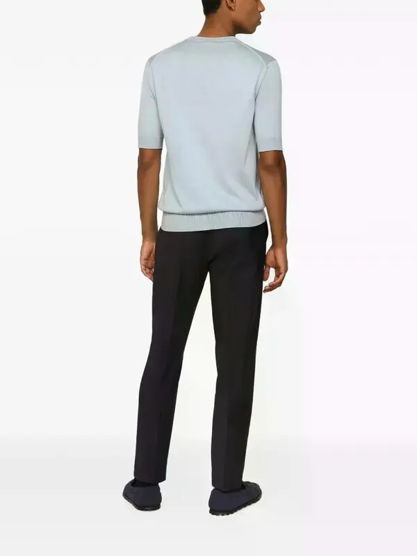 Dolce & Gabbana Logo-embroidered Tailored Trousers