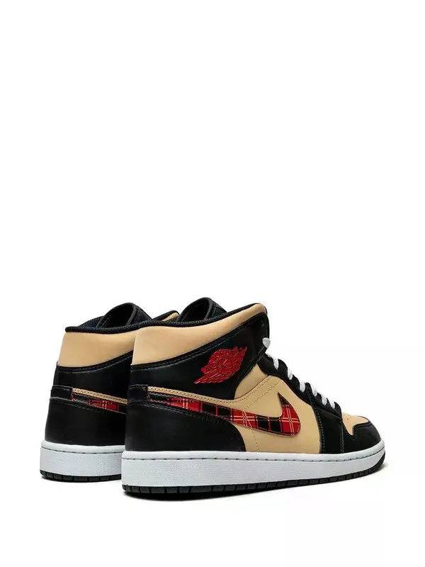 JORDAN 1 Mid Se Tartan Swoosh Sneakers