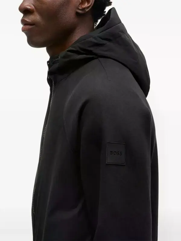 BOSS Logo-appliqué Hooded Jacket
