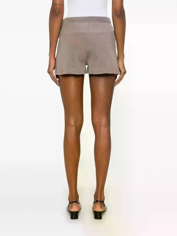 P.a.r.o.s.h Fine-knit Mini Shorts - Neutrals