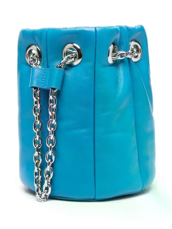 STAND STUDIO Yvette Bucket Bag With Chain Detailing - Blue
