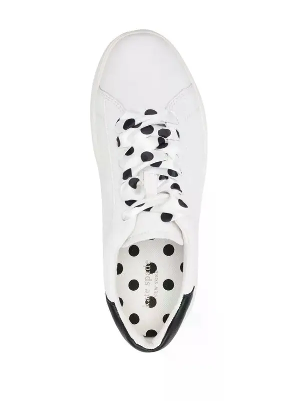 Kate Spade New York Polka-dot Lace Leather Sneakers