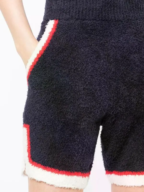 Undercover Terry Cloth Side Stripe Shorts - Blue