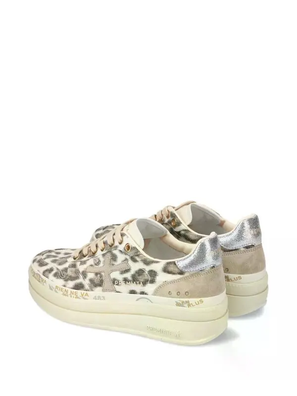 Premiata Leopard Print Lace-up Sneakers