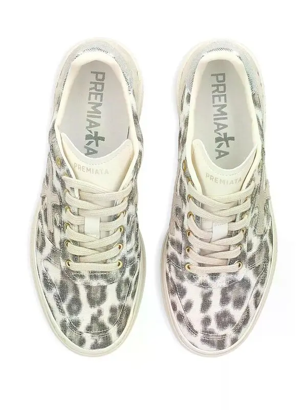 Premiata Leopard Print Lace-up Sneakers