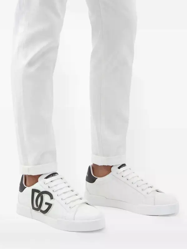 Dolce & Gabbana Logo-patch Lace-up Sneakers - White