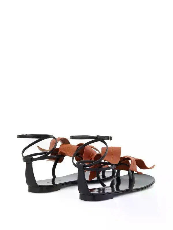 GIUSEPPE ZANOTTI Leather Lilium Flat Sandals