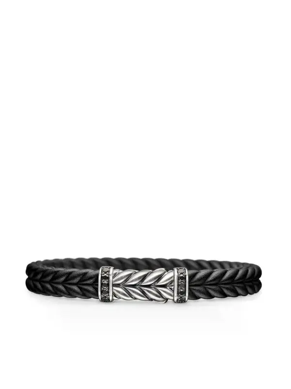 David Yurman Sterling Chevron Diamond Bracelet - Silver