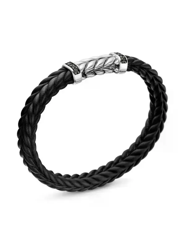 David Yurman Sterling Chevron Diamond Bracelet