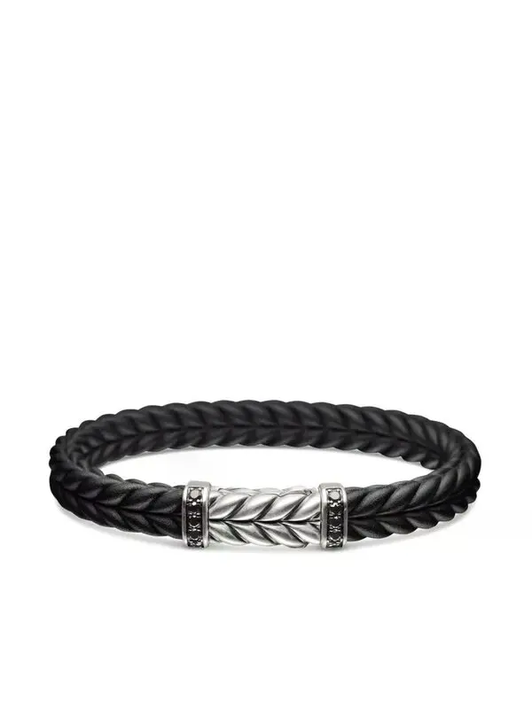 David Yurman Sterling Chevron Diamond Bracelet