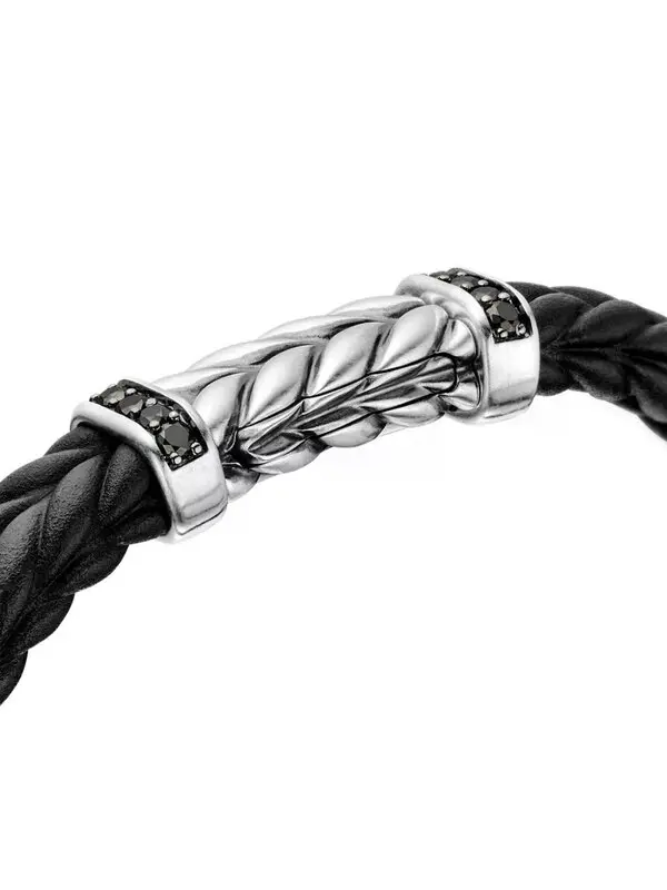 David Yurman Sterling Chevron Diamond Bracelet