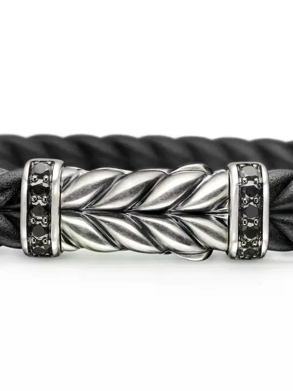 David Yurman Sterling Chevron Diamond Bracelet