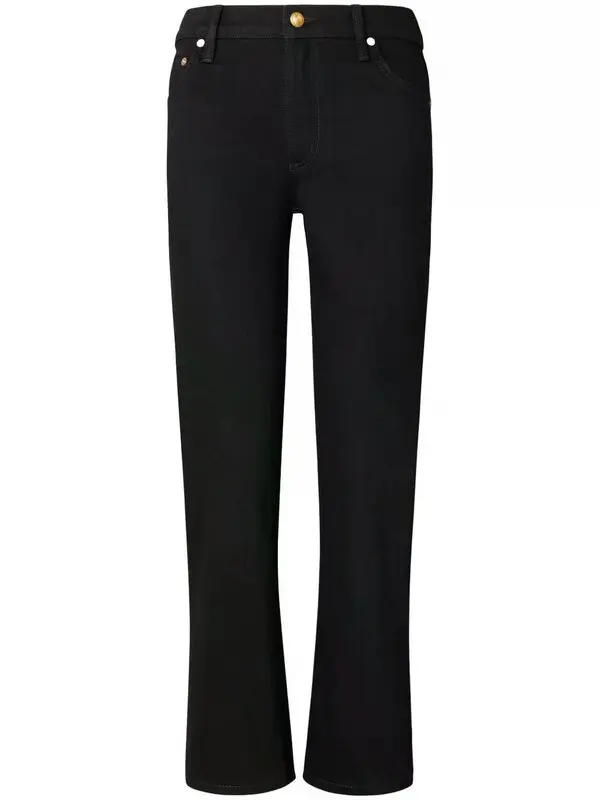 Tory Burch Cropped Flare Jeans - Black