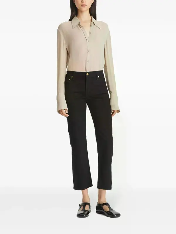 Tory Burch Cropped Flare Jeans - Black