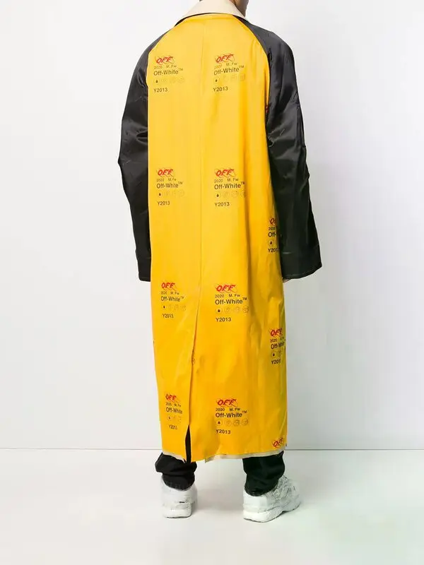 Off-White Industrial Print Trench Coat