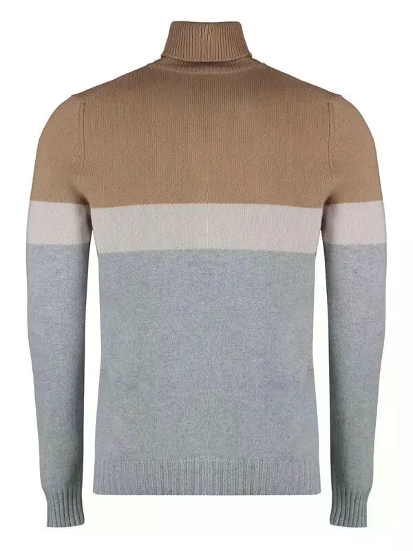 Malo Argyle Roll Neck Sweater