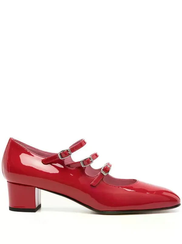 CAREL Kina Patent Leather Mary Jane Shoes - Red