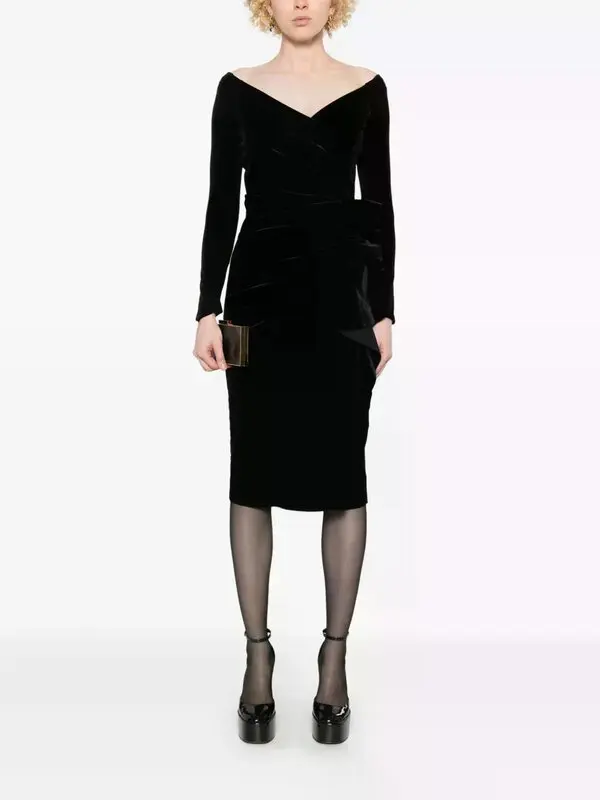 Chiara Boni La Petite Robe Silveria Midi Dress - Black