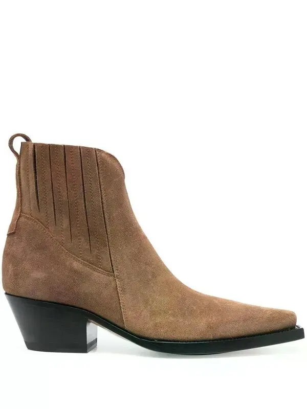 BUTTERO® Cowboy Ankle Boots - Brown
