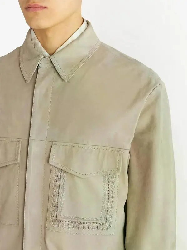 Etro Suede Safari Shirt Jacket