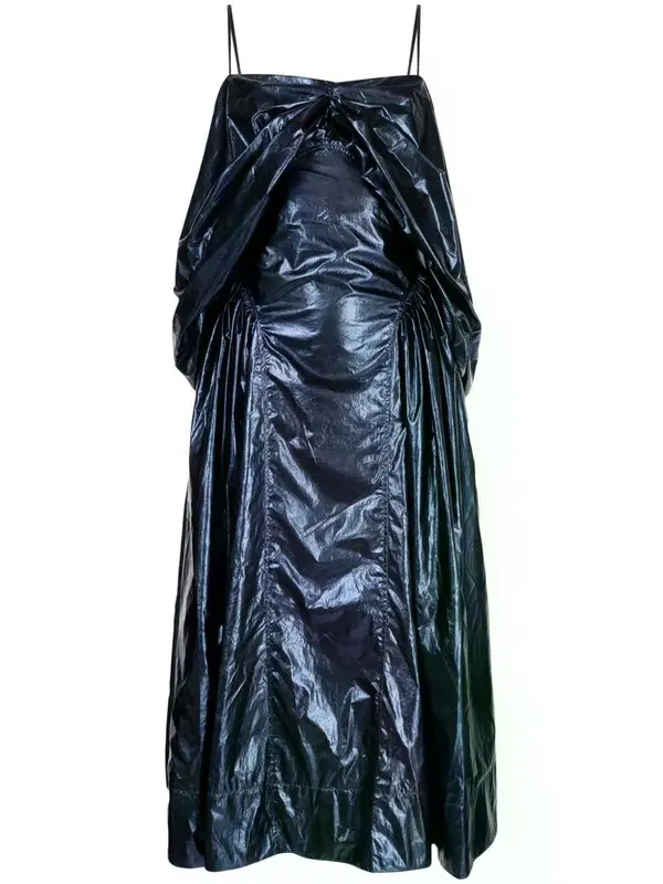 REJINA PYO Dora Lamé Midi Dress - Blue