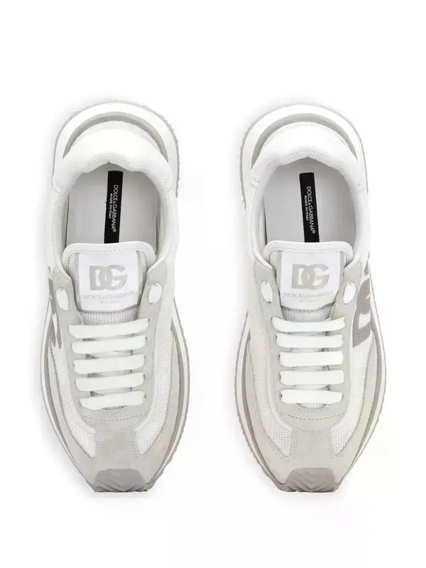 Dolce & Gabbana Dg Mixed-material Sneakers - White
