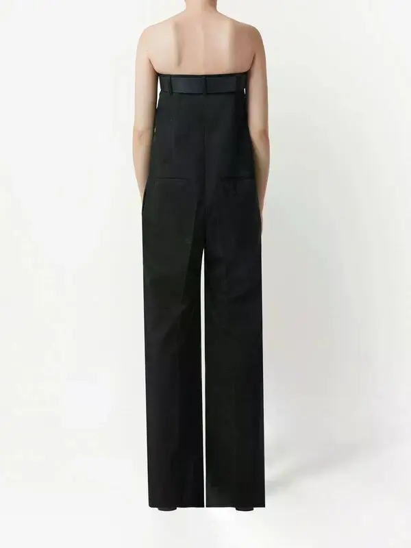 Burberry Wool Jumpsuit With Logo Plaque