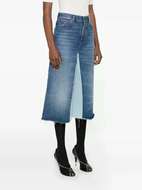 Chloé Patchwork Denim Shorts