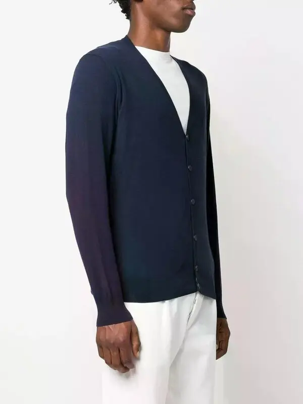 Colombo Button-down Knit Cardigan - Blue