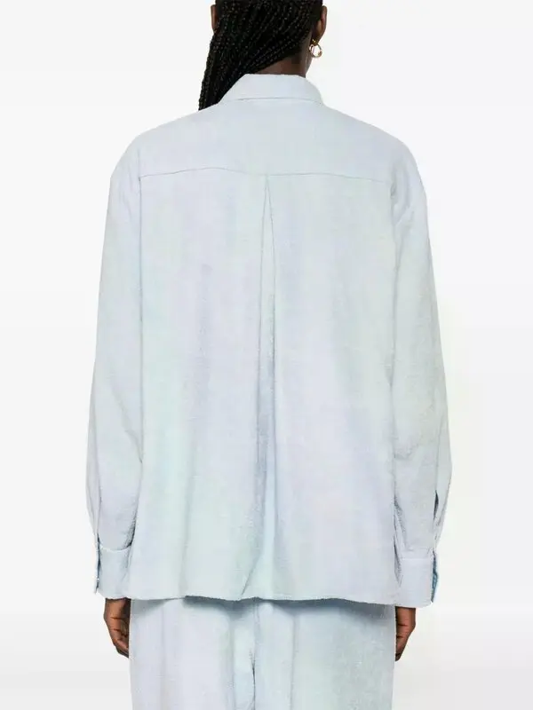 A.M.G. Cotton Shirt With Pleated Design