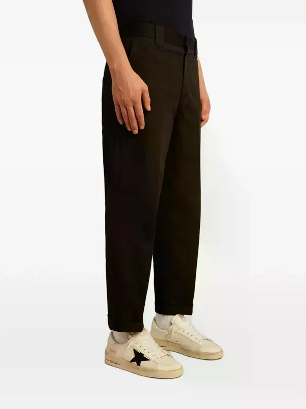 GOLDEN GOOSE Logo-patch Straight-leg Trousers