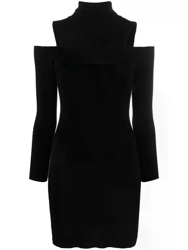 Costume National Knitted Cut-out Mini Dress