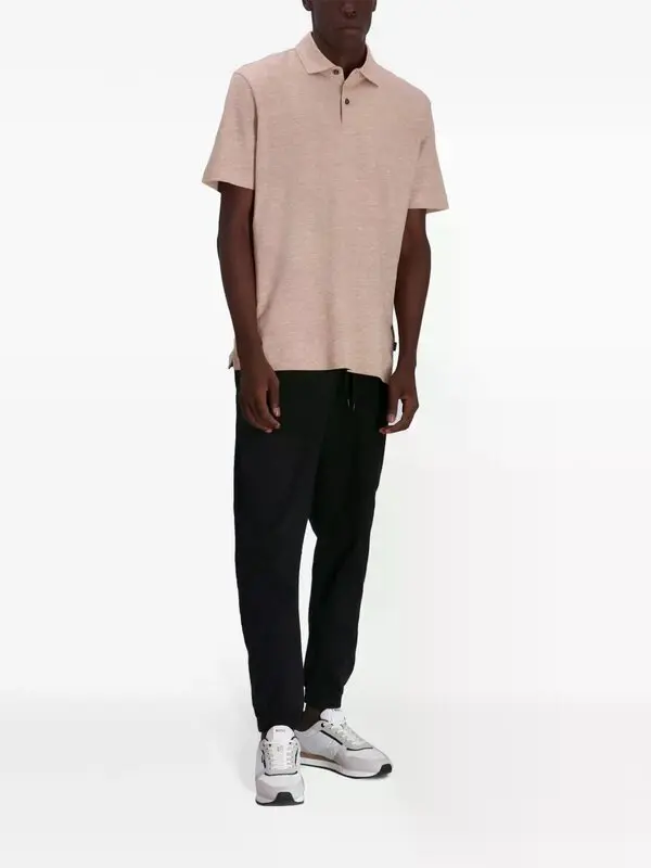 BOSS Mélange-effect Short-sleeve Polo Shirt