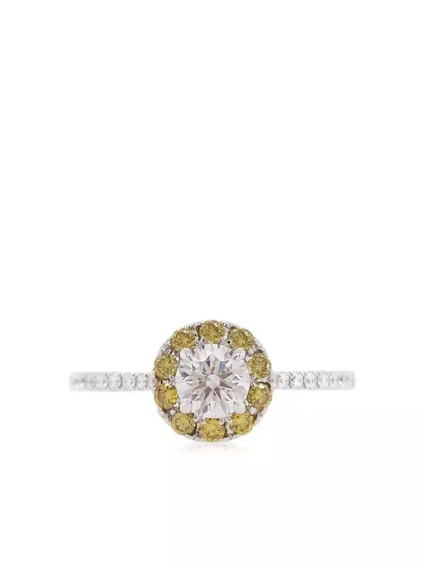 HYT JEWELRY 18kt White Gold Diamond Ring - Silver