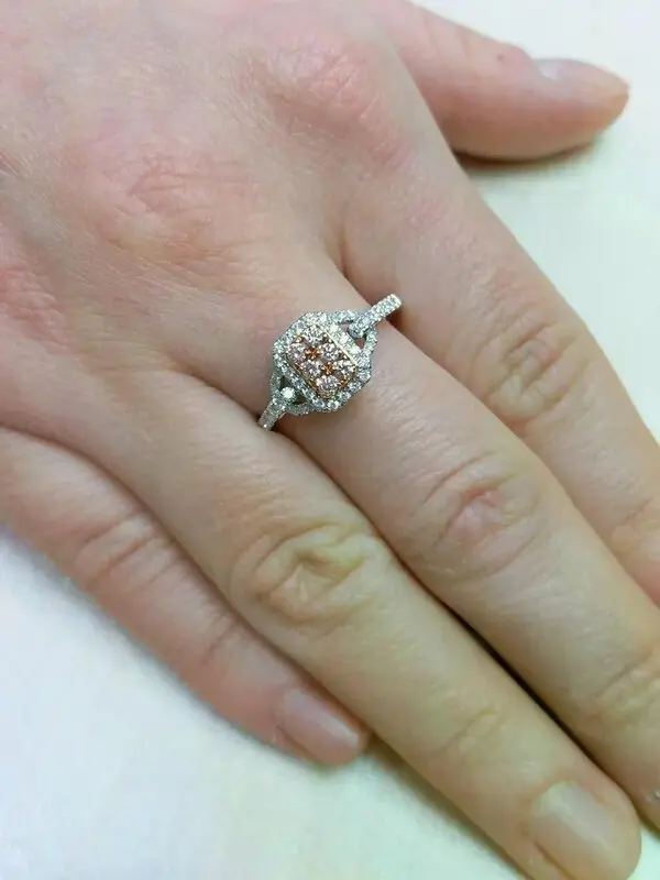 HYT JEWELRY Platinum Argyle Pink Diamond Engagement Ring