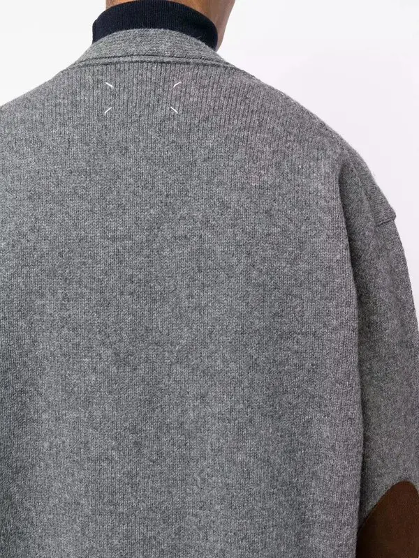 MAISON MARGIELA V-neck Cardigan With Elbow Patches