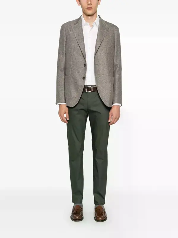 PT TORINO Mid-rise Tapered Chinos - Green