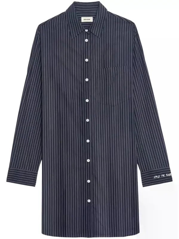 Zadig&Voltaire Rorning Pop" Mini Shirt Dress - Blue