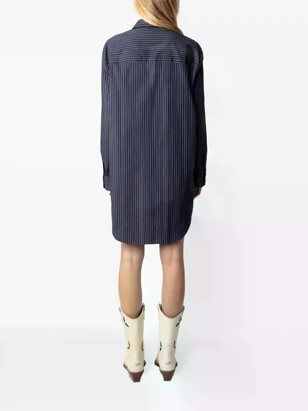 Zadig&Voltaire Rorning Pop" Mini Shirt Dress - Blue