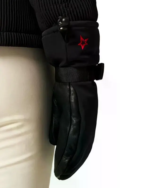 Perfect Moment Davos Embroidered-star Gloves - Black