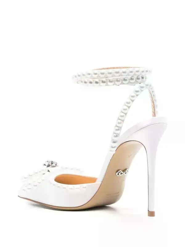 Mach & Mach Double-bow Stiletto Pumps With Ankle Strap