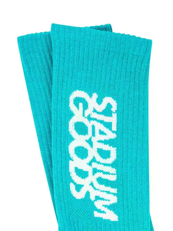 STADIUM GOODS Logo Teal Crew Socks - Blue