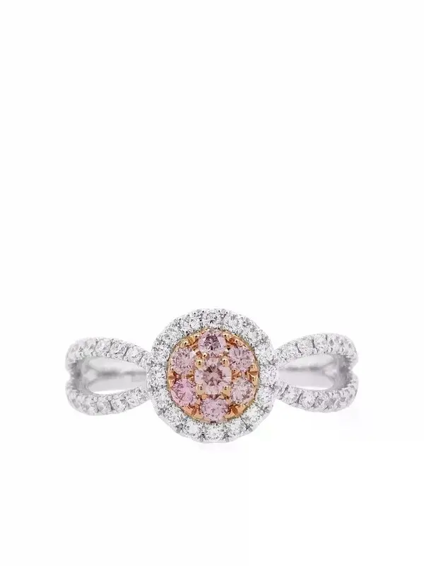 HYT JEWELRY 18kt White Gold Pink Diamond Engagement Ring - Silver