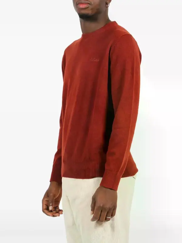 MC2 SAINT BARTH Logo-embroidered Crew Neck Sweater - Red