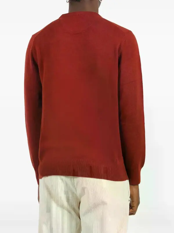 MC2 SAINT BARTH Logo-embroidered Crew Neck Sweater - Red